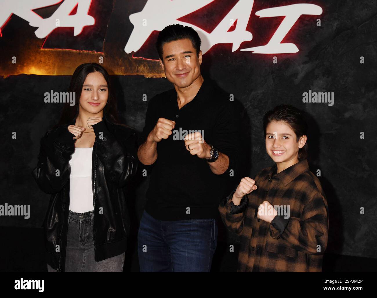 LOS ANGELES, CALIFORNIA - FEBRUARY 12: (L-R) Gia Francesca Lopez, Mario ...