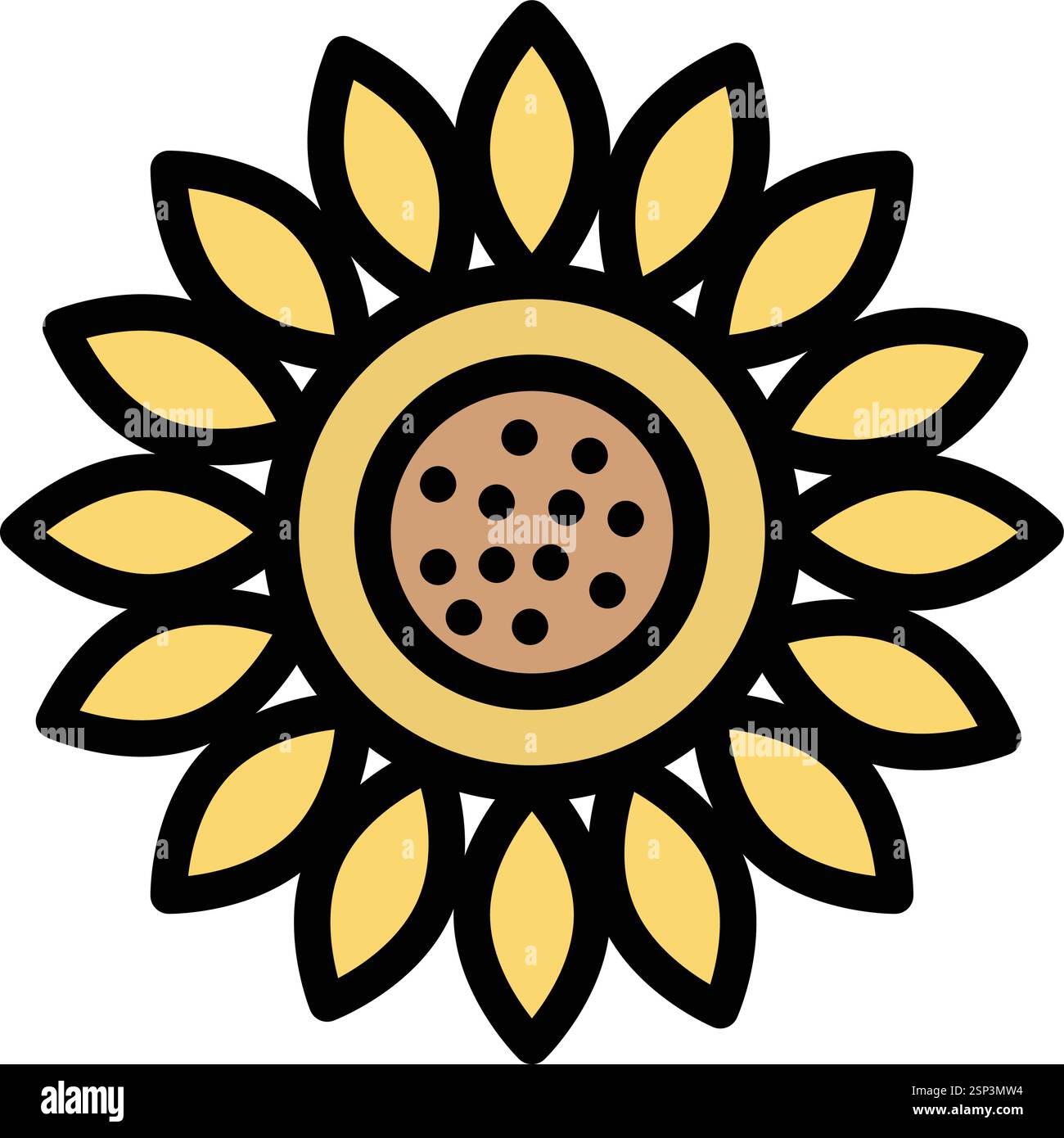 Sunflower Vector Icon Design Illustration Stock Vector Image & Art - Alamy