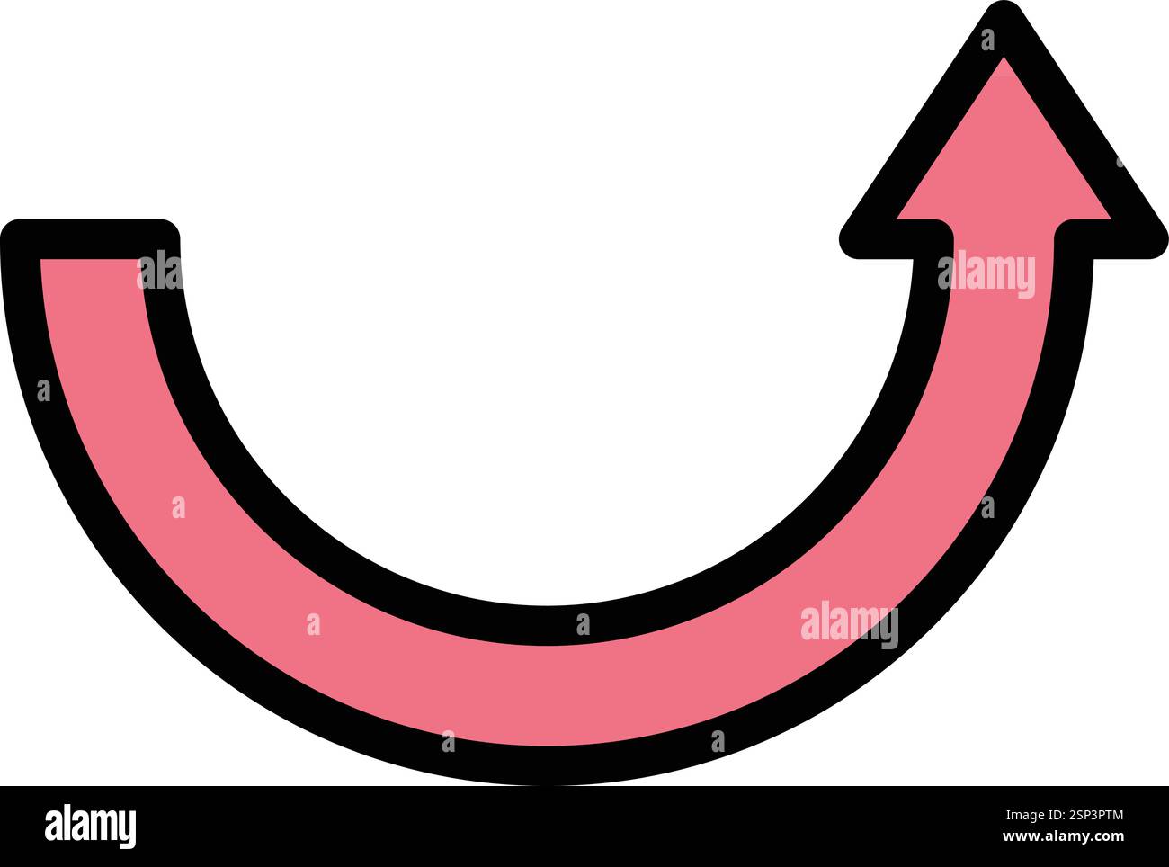 Curve arrow Vector Icon Design Illustration Stock Vector Image & Art - Alamy