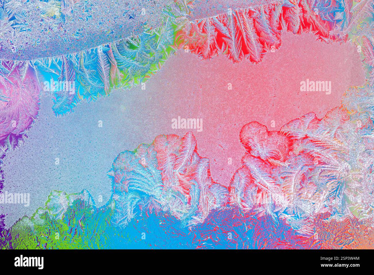 Ice texture on the frozen glass. Abstract background. Gradient color ...