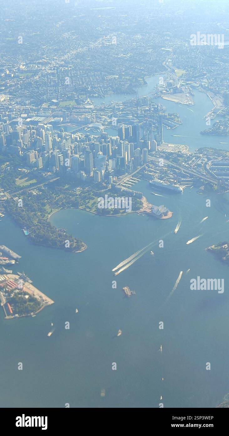 Sydney panorama: Soaring above Sydney Harbour, iconic landmarks like ...