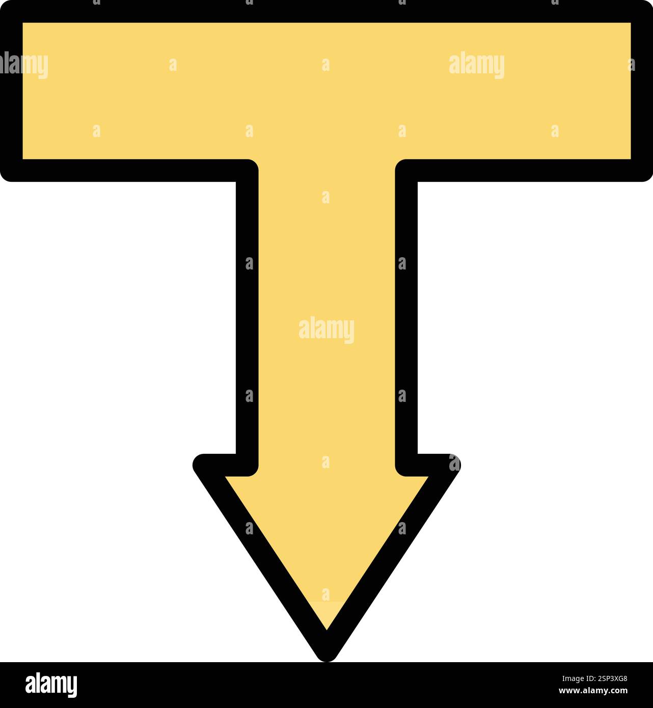 T junction sign Stock Vector Images - Alamy