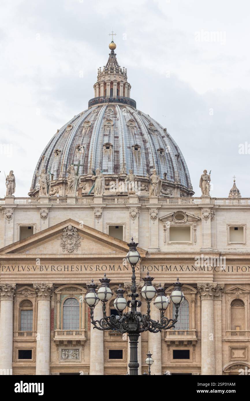A detailed view of a famous cathedral's dome showcasing its historical ...
