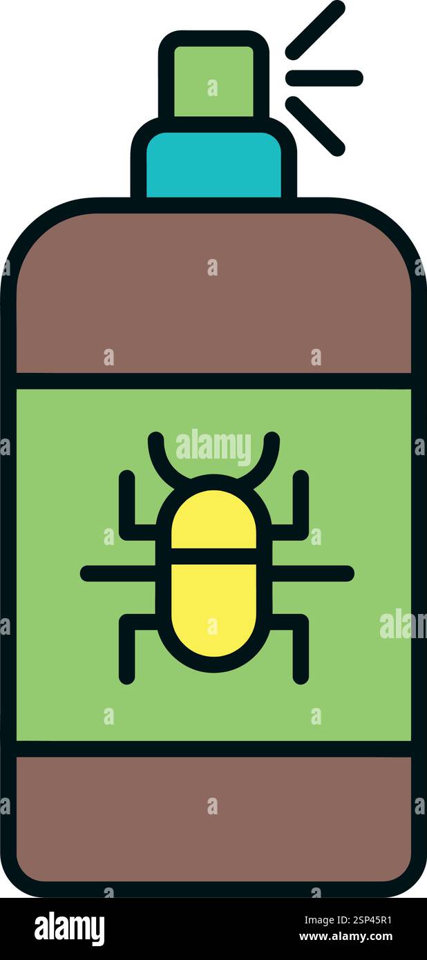 Insect repellent spray bottle illustration Stock Vector Image & Art - Alamy