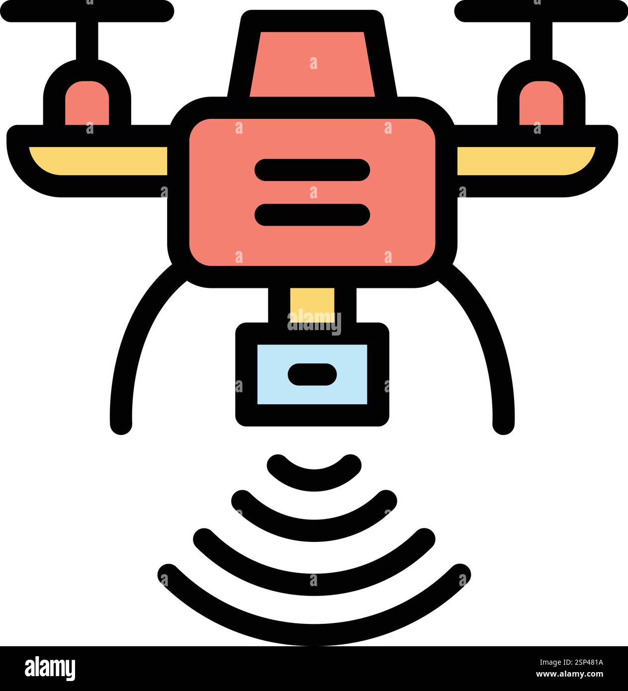Drone Vector Icon Design Illustration Stock Vector Image & Art - Alamy