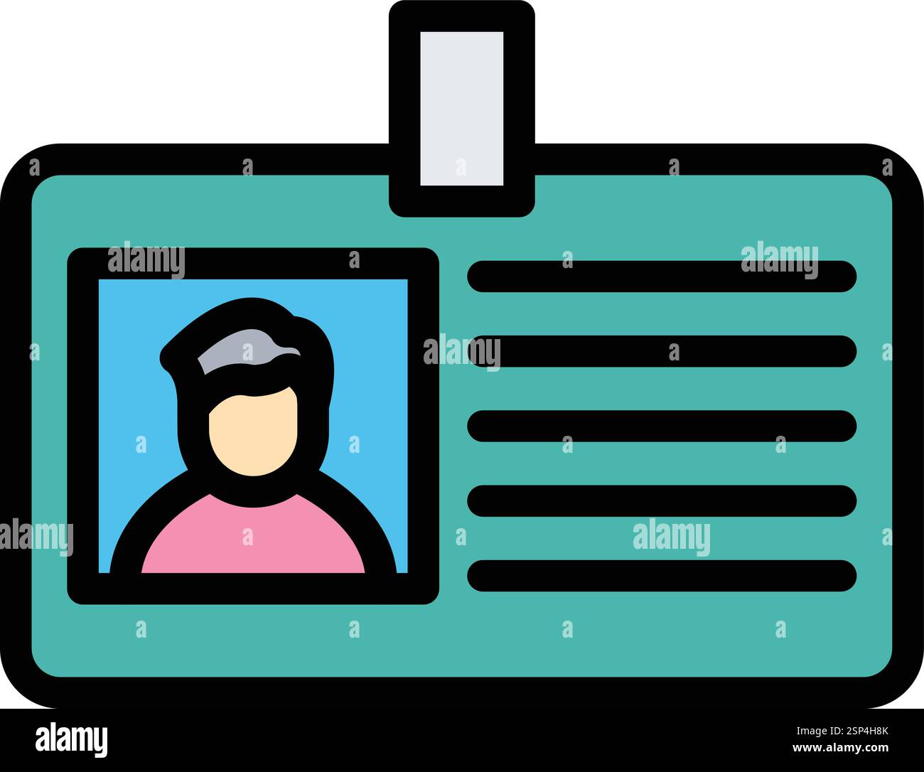 Id card Vector Icon Design Illustration Stock Vector Image & Art - Alamy