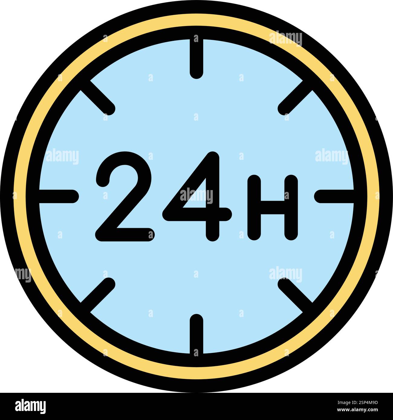 24 hours Vector Icon Design Illustration Stock Vector Image & Art - Alamy