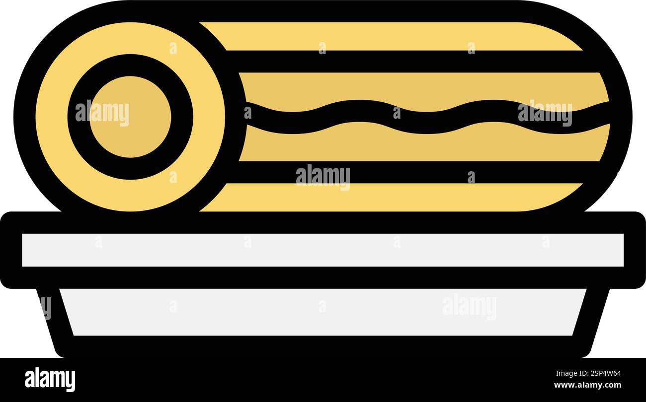 Roll cake Vector Icon Design Illustration Stock Vector Image & Art - Alamy