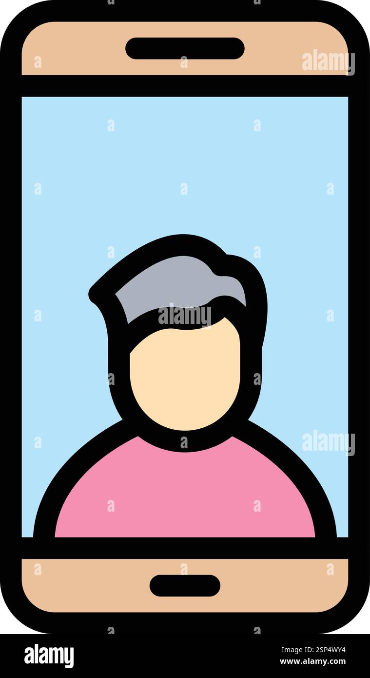 Video call icon outline Cut Out Stock Images & Pictures - Alamy