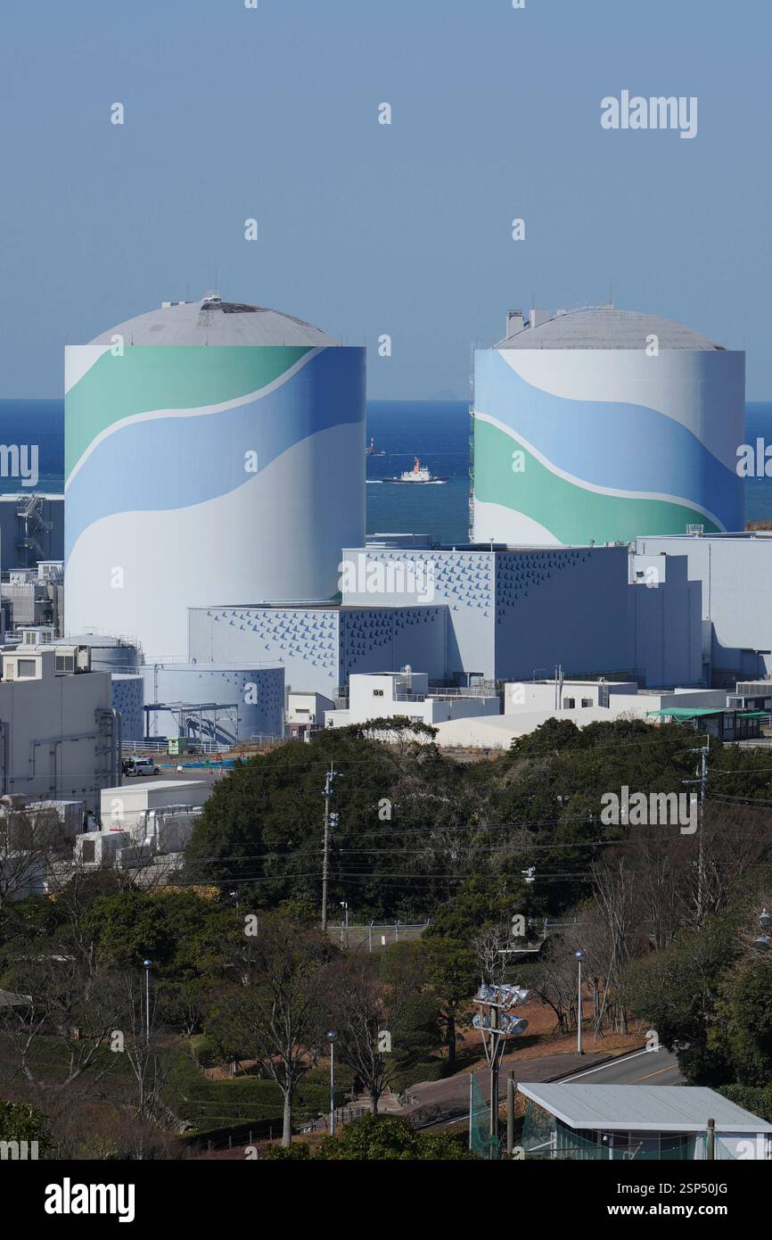 A photo shows Kyushu Electric Power Co.'s Sendai nuclear power plant in ...