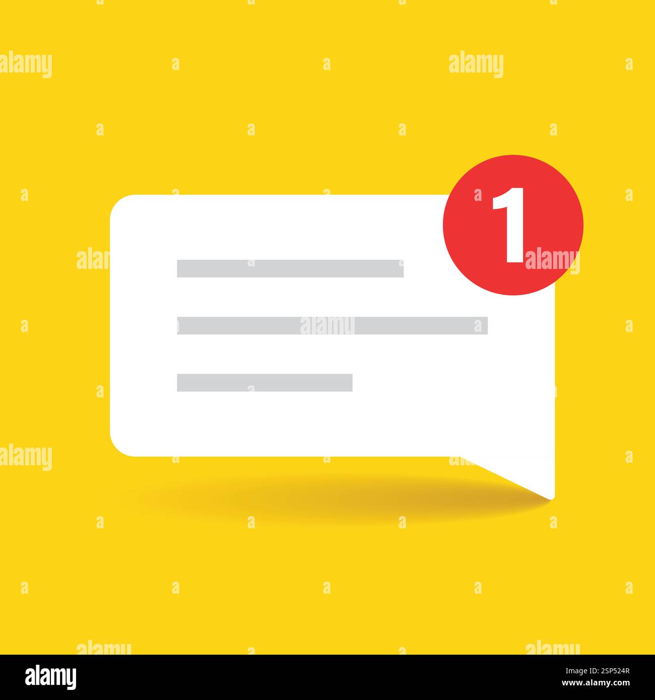 New message icon in flat style. Incoming inbox email vector ...