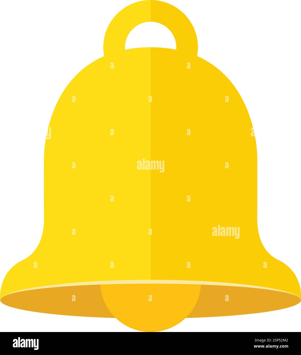 Notification bell icon in flat style. Incoming inbox message vector ...