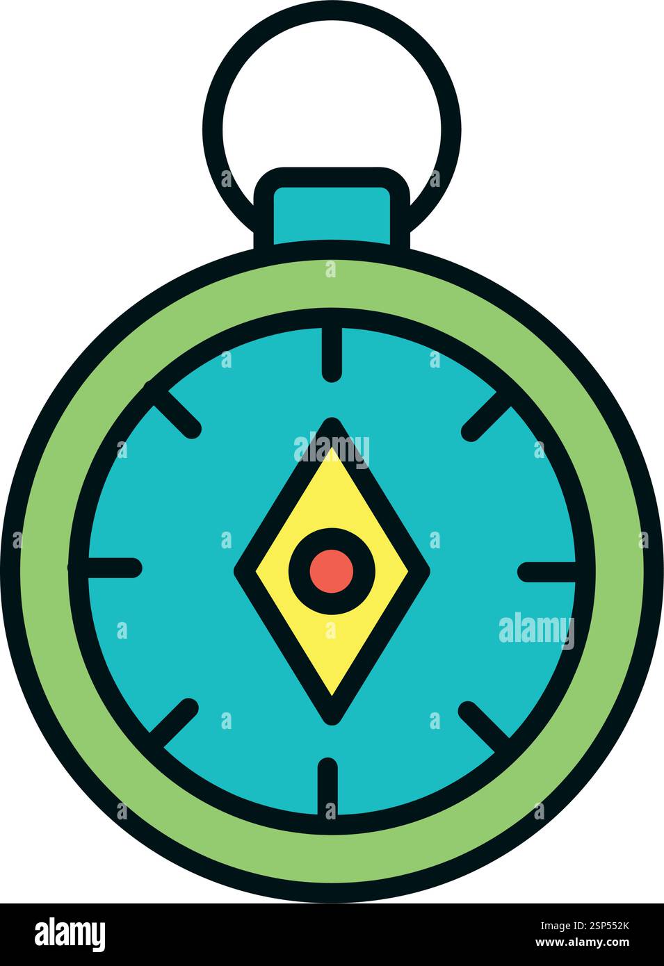 Classic camping compass illustration Stock Vector Image & Art - Alamy