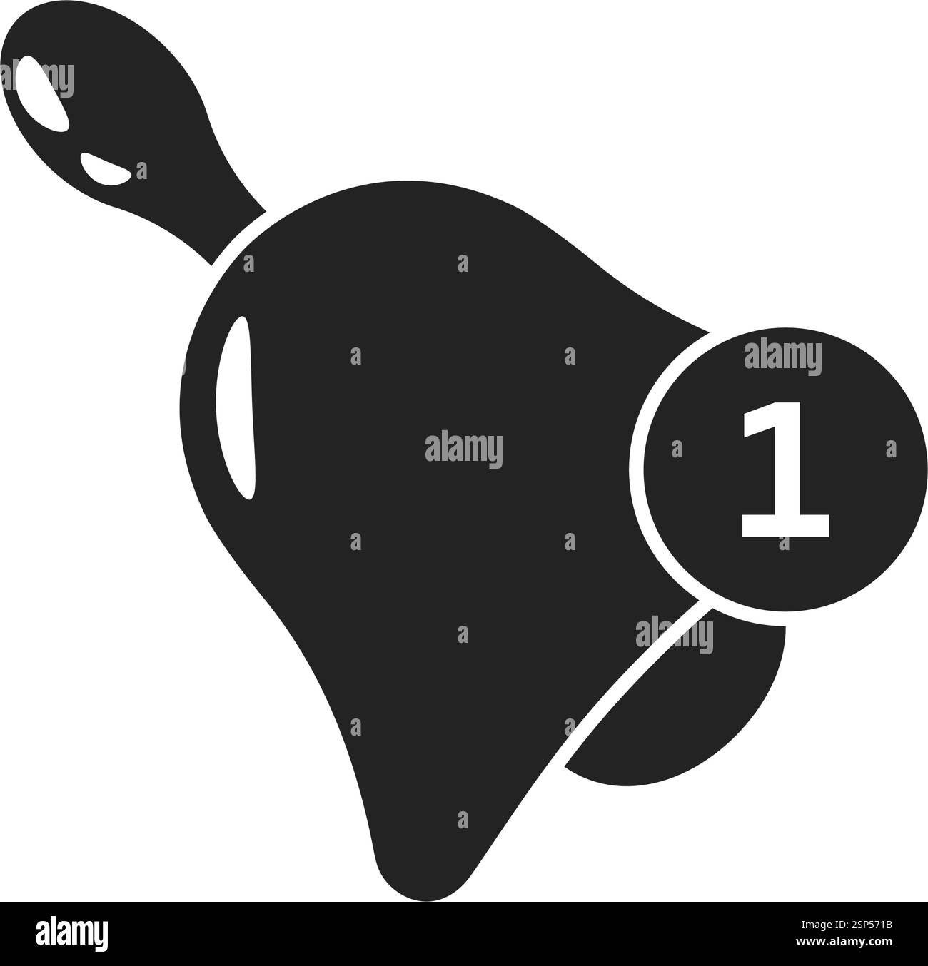 Notification bell icon in flat style. Incoming inbox message vector ...