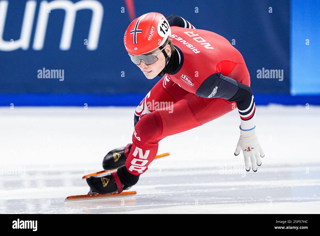 MILAN, ITALY - FEBRUARY 14: Linus August Risnes of Norway during the ...