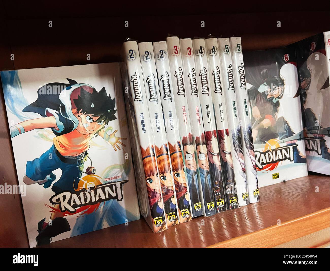 Lviv, Ukraine - February 13, 2025: Collection of Radiant manga series ...