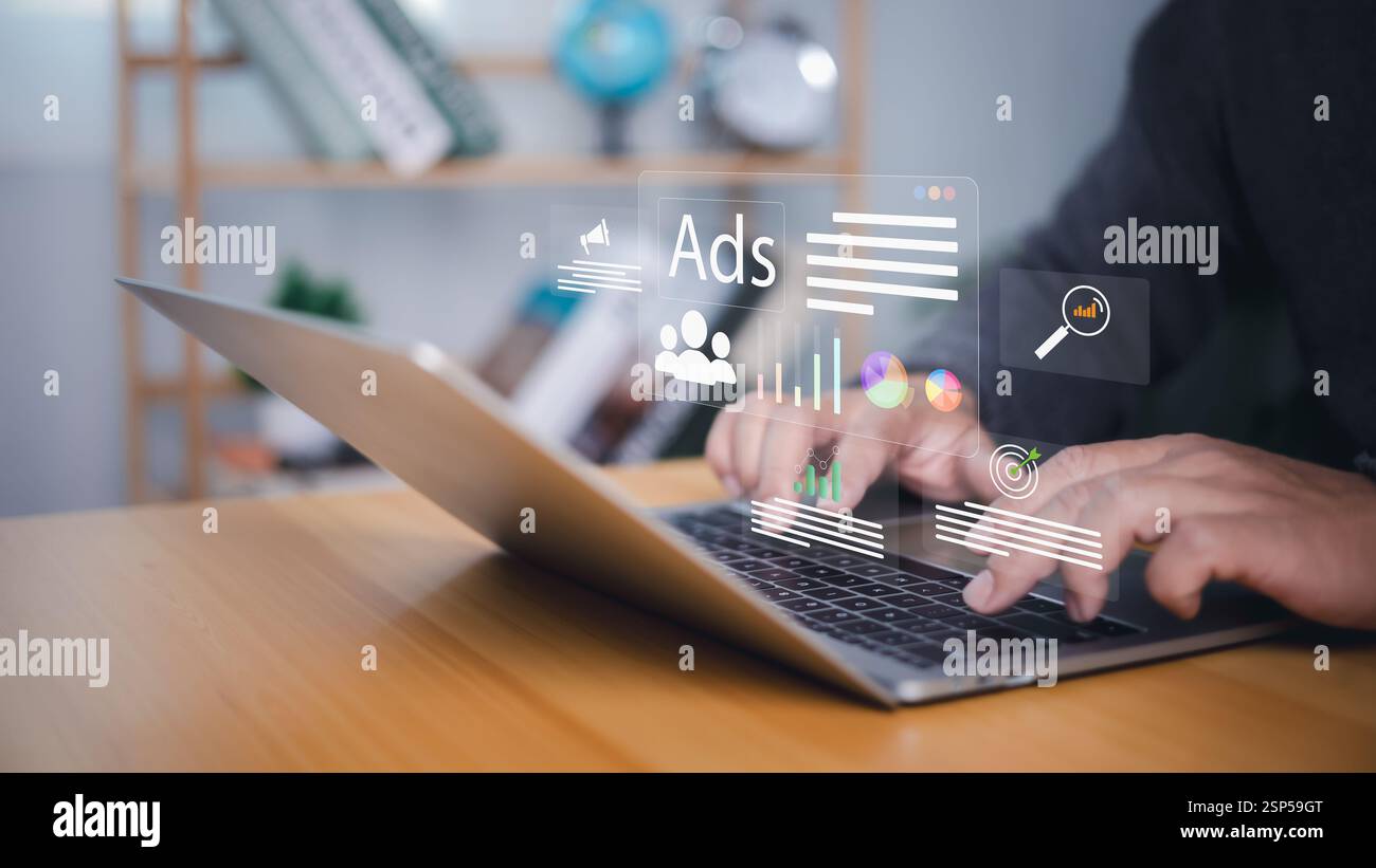 Online advertising concept Internet advertising digital marketing ...