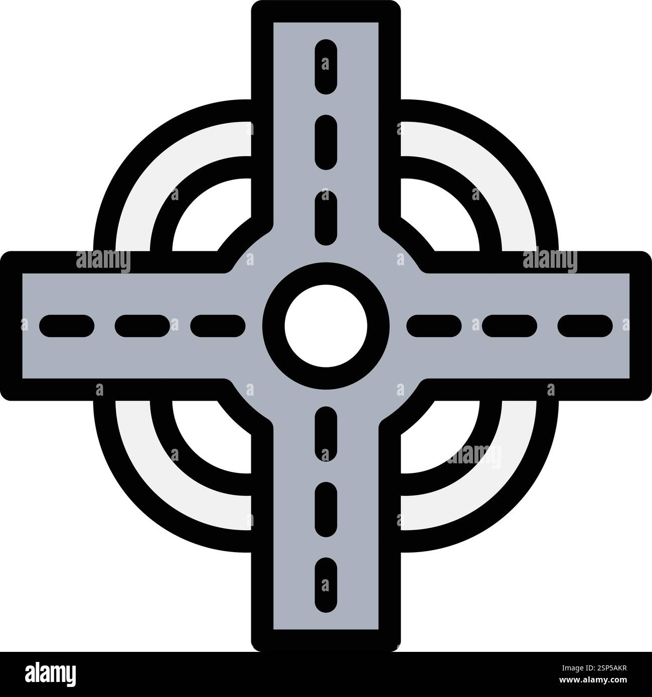 Road intersection icon outline Cut Out Stock Images & Pictures - Alamy