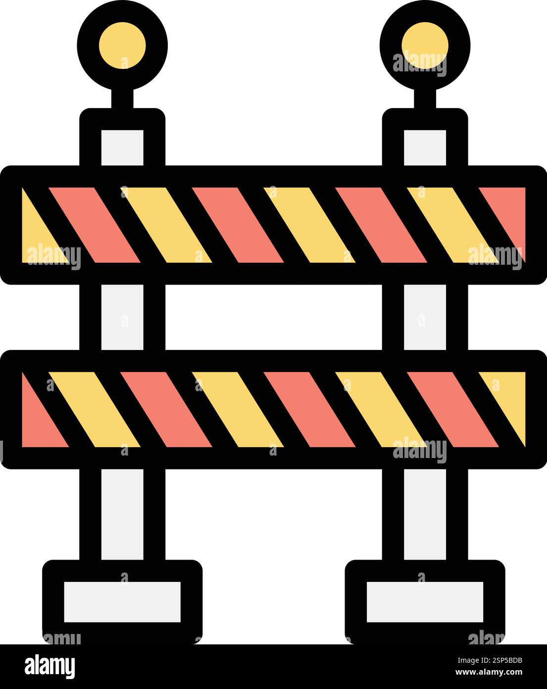 Road barrier Vector Icon Design Illustration Stock Vector Image & Art ...
