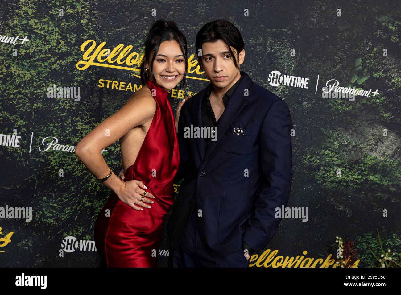 Los Angeles, USA. 13th Feb, 2025. Alexa Barajas and Kevin Alves attend ...