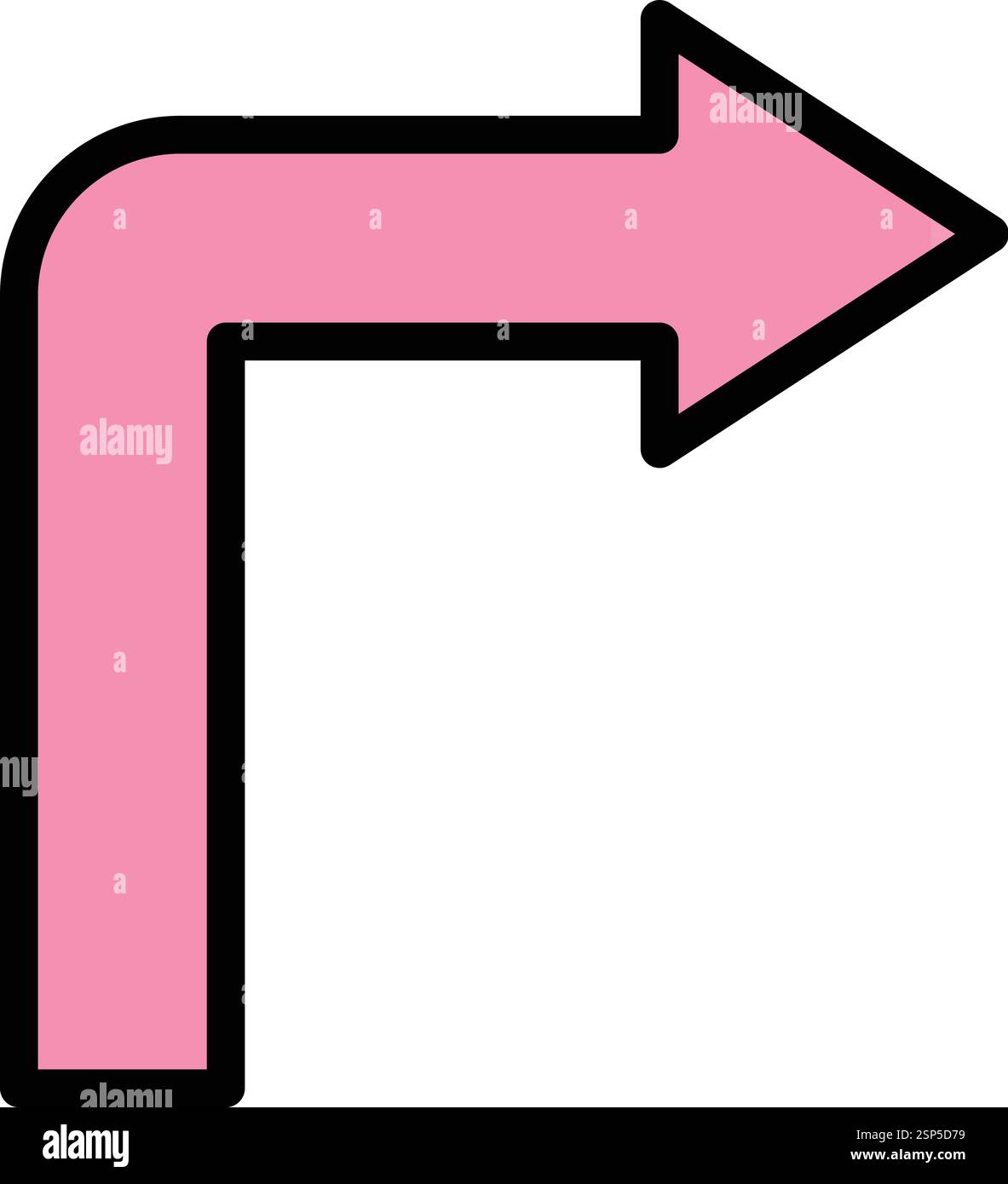 Right turn vector vectors hi-res stock photography and images - Alamy