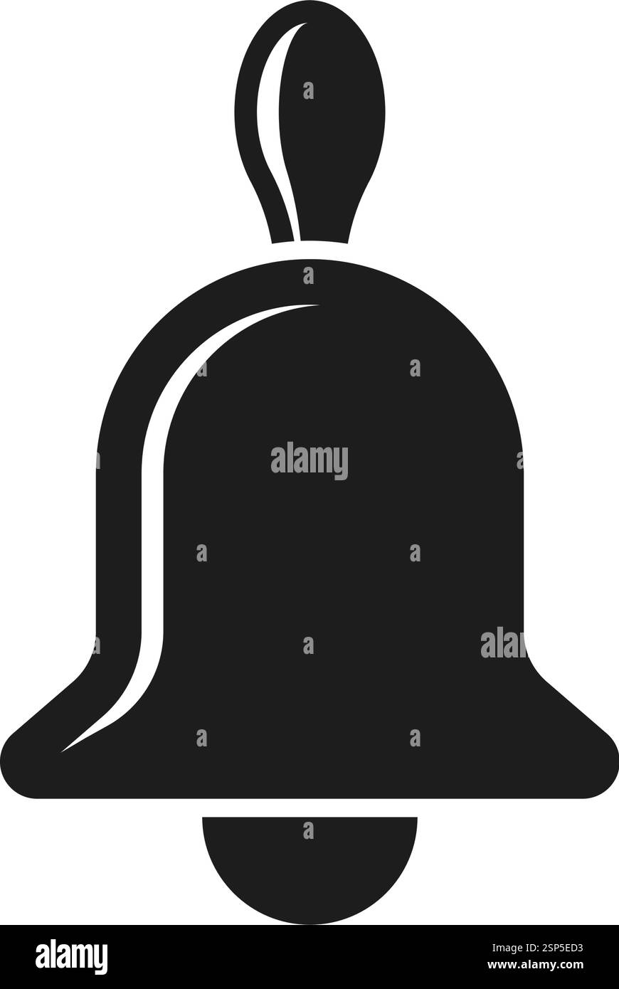Notification bell icon in flat style. Incoming inbox message vector ...
