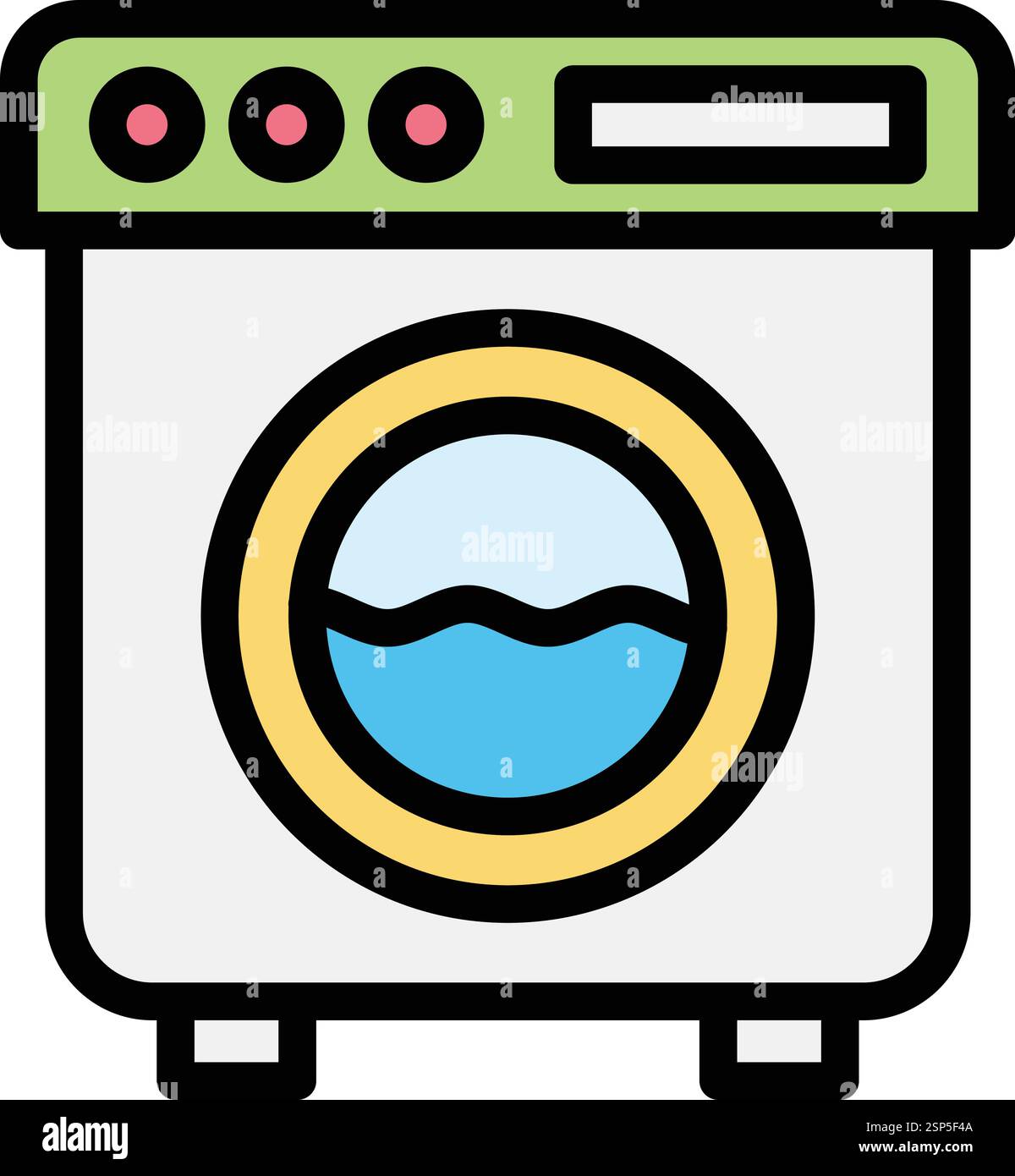 Washing machine Vector Icon Design Illustration Stock Vector Image ...
