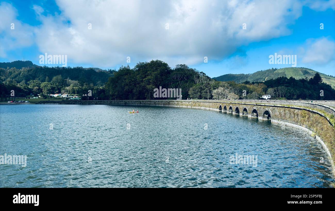 Sete Cidades in Lagoa on the island of São Miguel, Lagoa Azul and Lagoa ...
