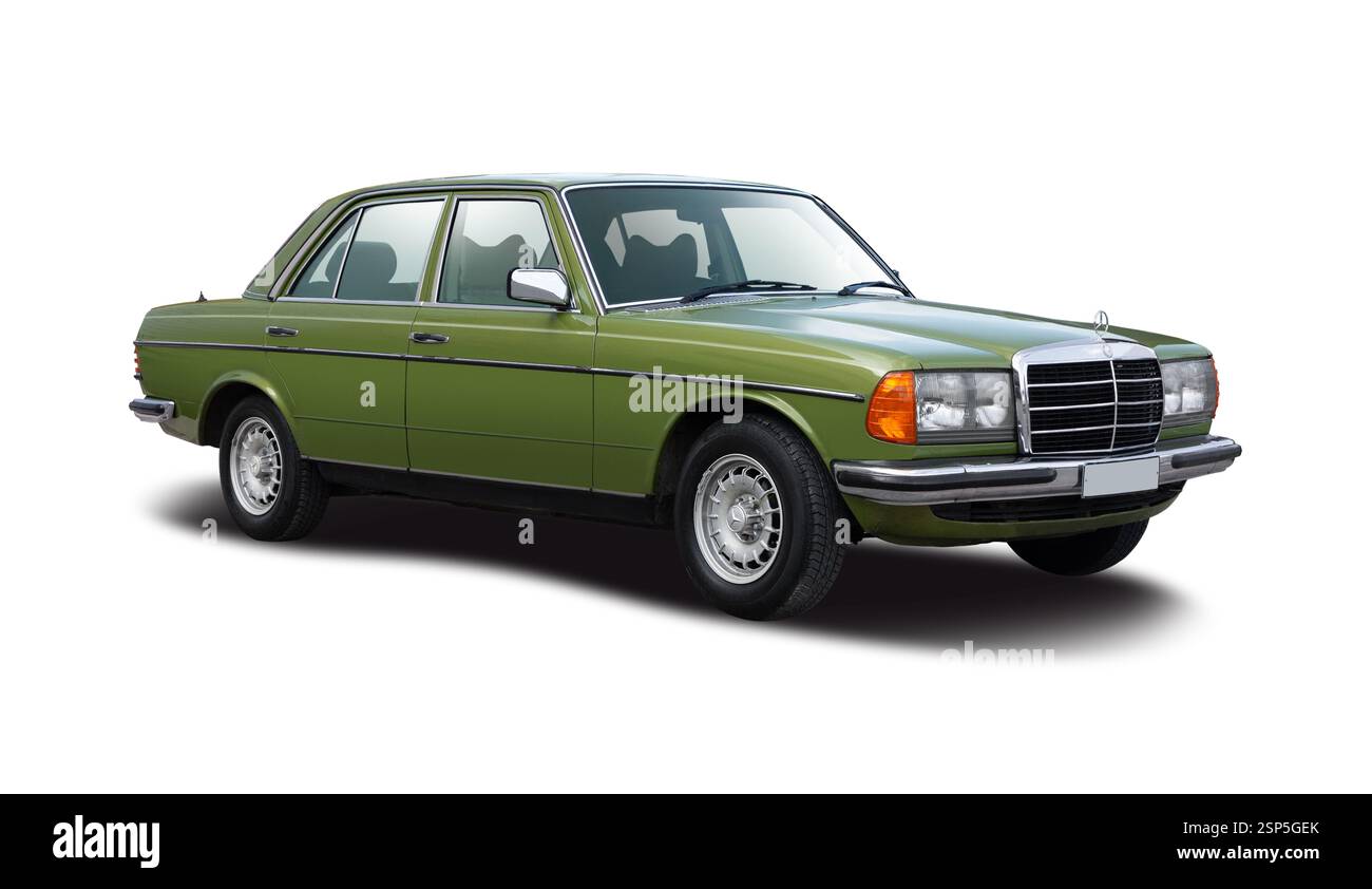 Mercedes-Benz 280E classic car isolated on white background Stock Photo ...
