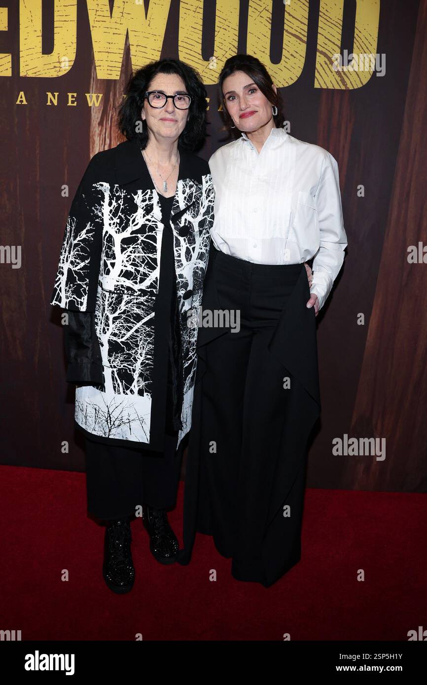 Ny. 13th Feb, 2025. Idina Menzel, Tina Landau at arrivals for REDWOOD ...
