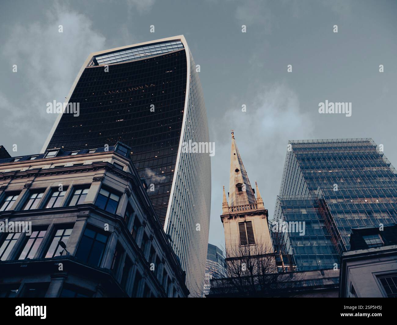 20 Fenchurch Street (The Walkie Talkie), and the spire of St Margaret ...