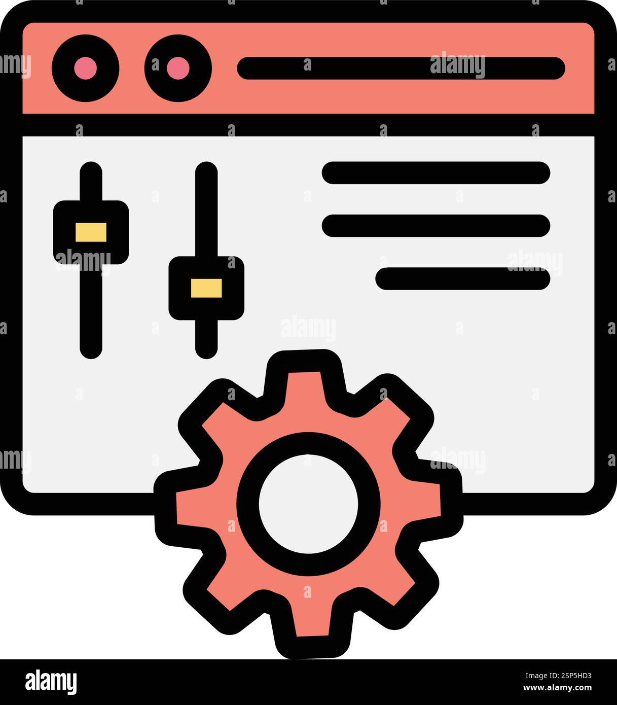 Control panel icon outline Stock Vector Images - Alamy