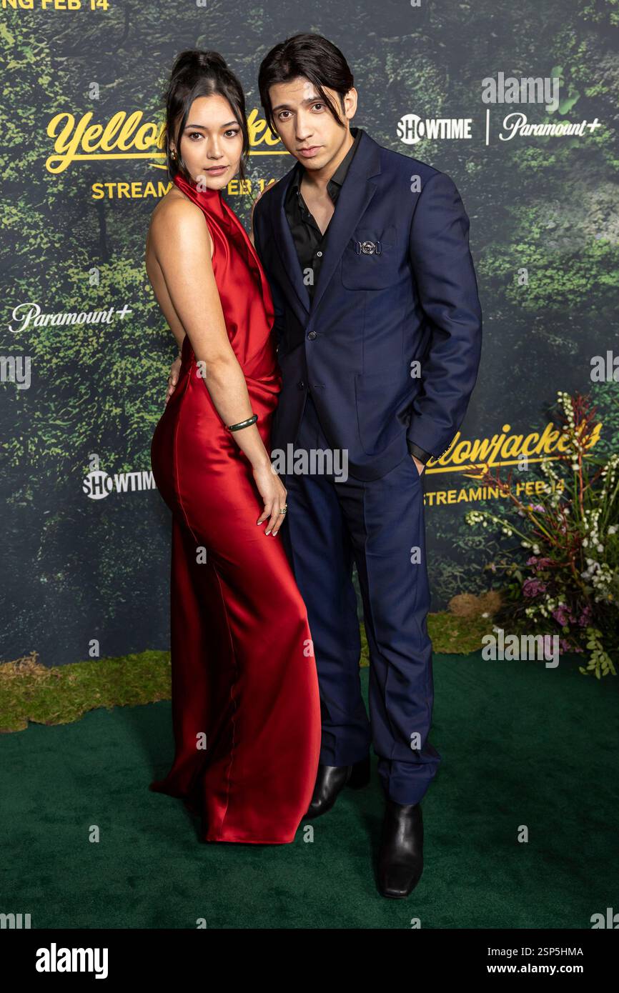 Los Angeles, USA. 13th Feb, 2025. Alexa Barajas and Kevin Alves attend ...