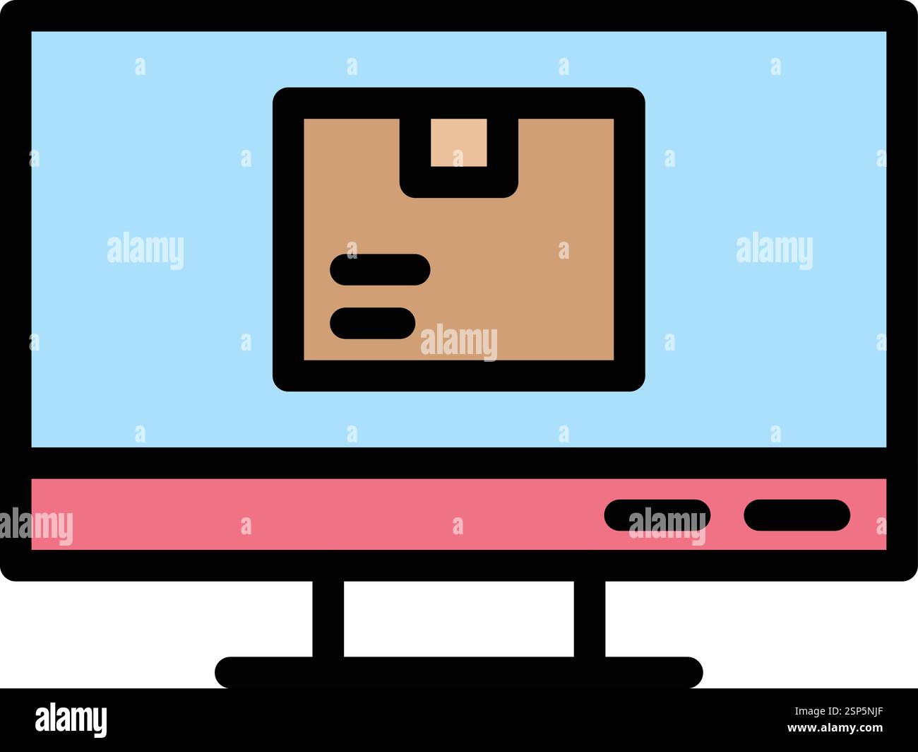 Desktop computer outline vector hi-res stock photography and images - Alamy