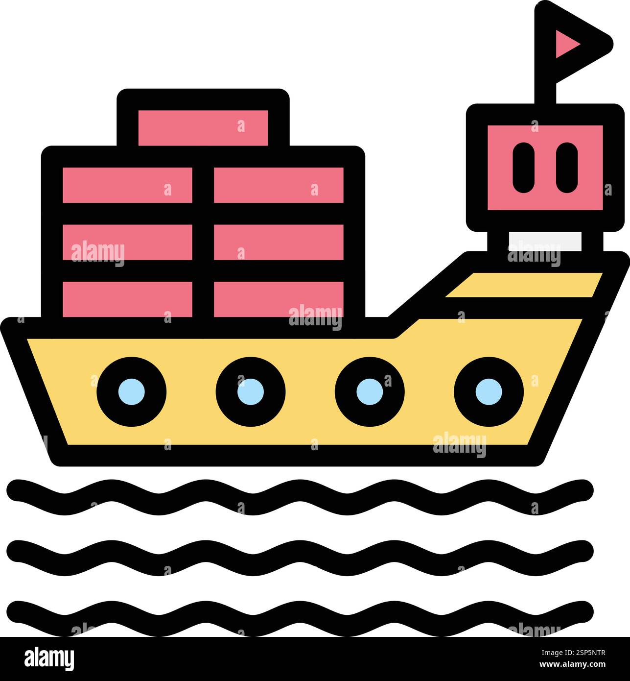 Ship outline vector hi-res stock photography and images - Alamy