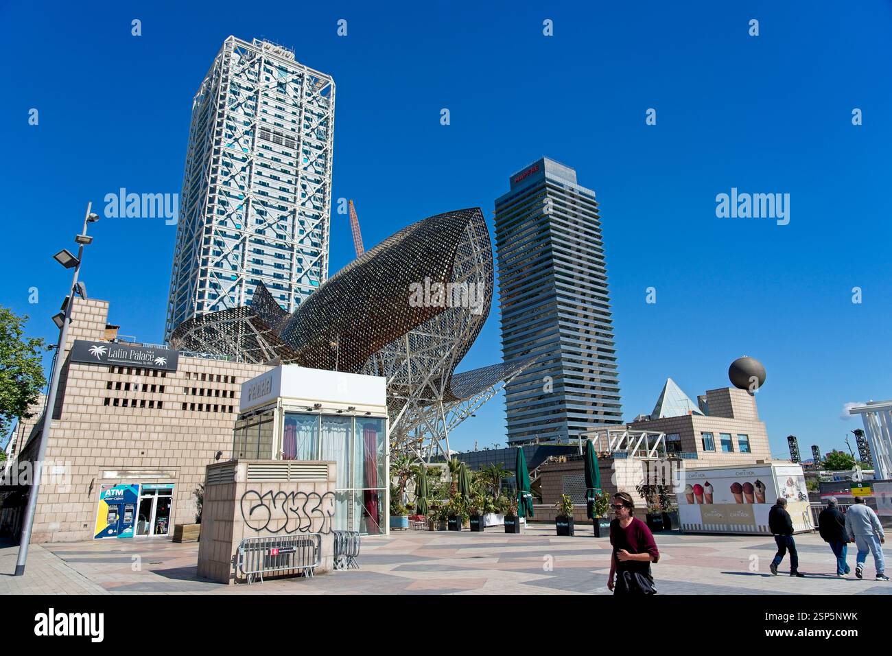 Barcelona Spain - 24 April 2024 - Sculpture the Golden Fish (El Peix d ...