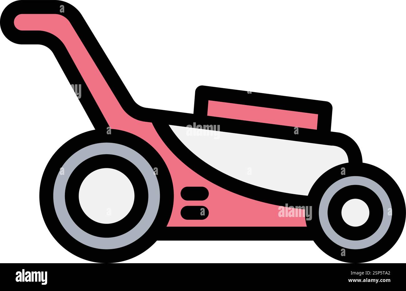 Mower line icon outline Cut Out Stock Images & Pictures - Alamy