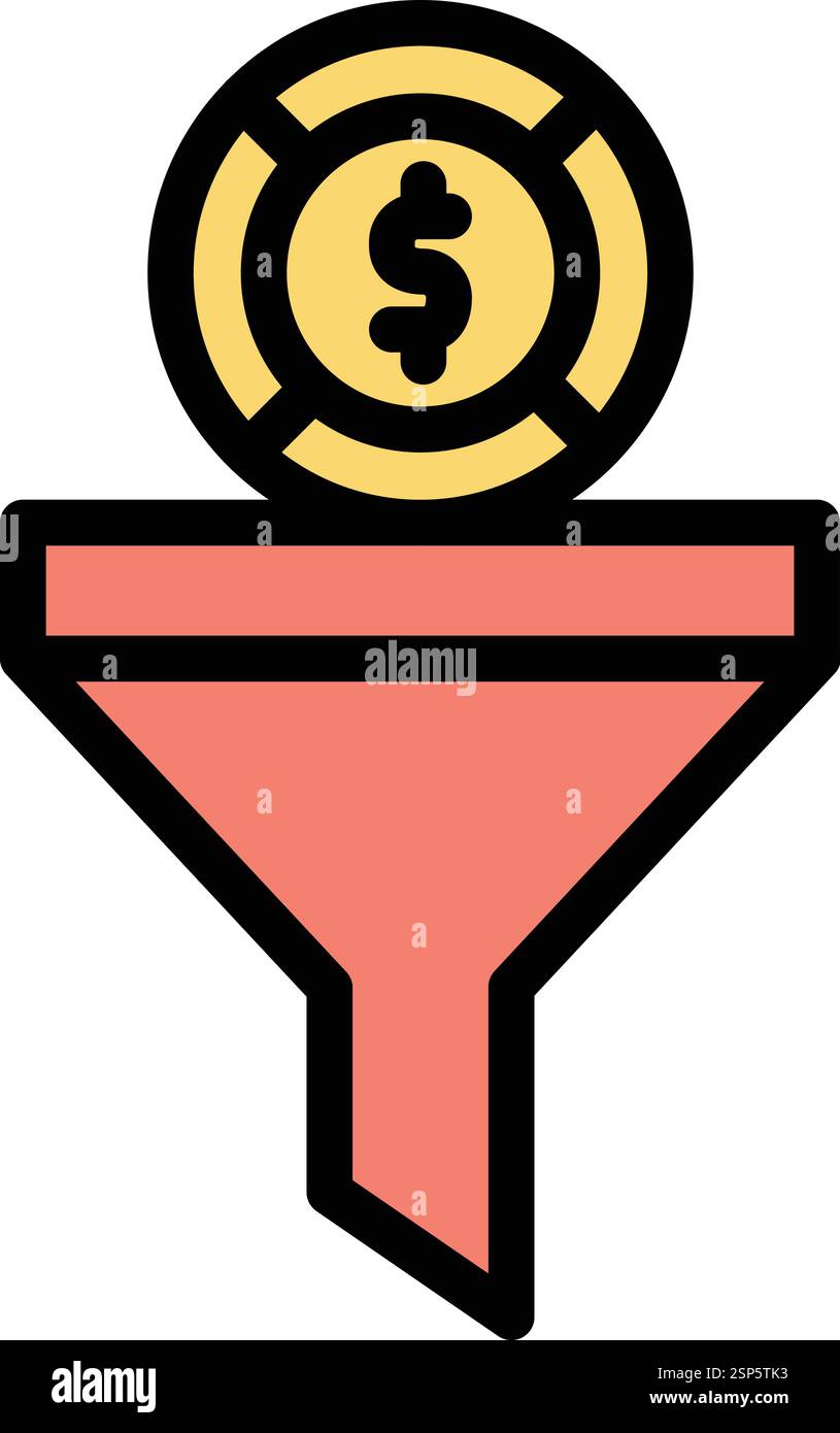 Funnel Vector Icon Design Illustration Stock Vector Image & Art - Alamy