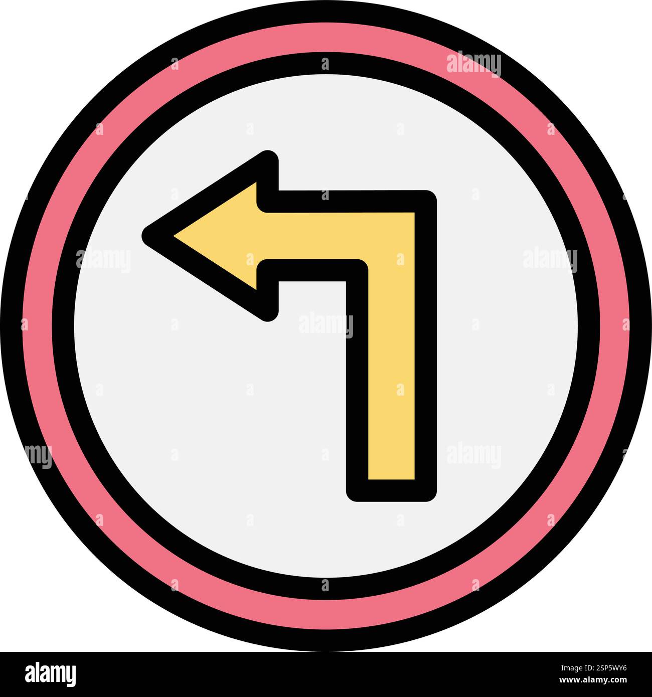 Left way Vector Icon Design Illustration Stock Vector Image & Art - Alamy