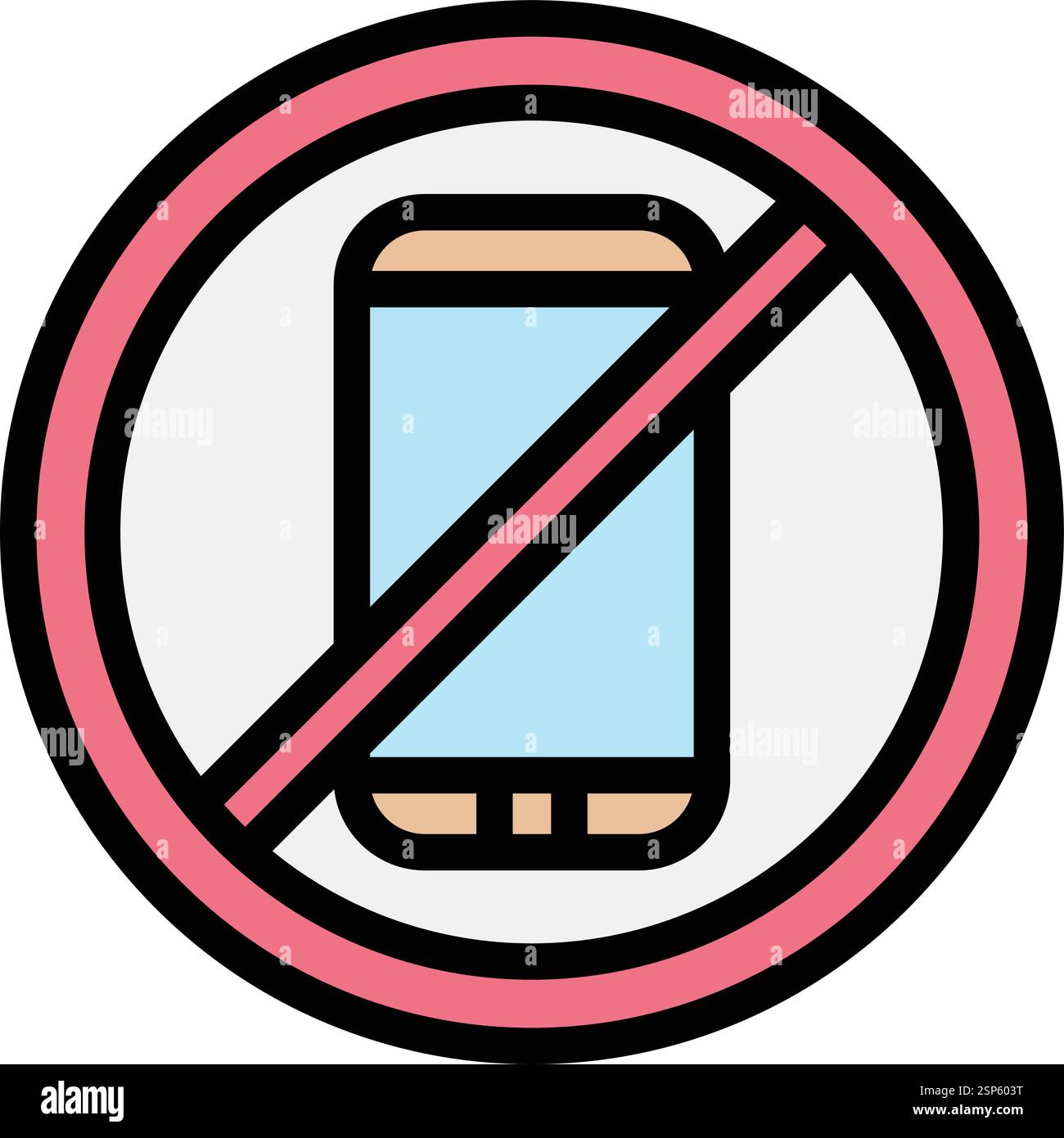 No smartphones sign Stock Vector Images - Alamy