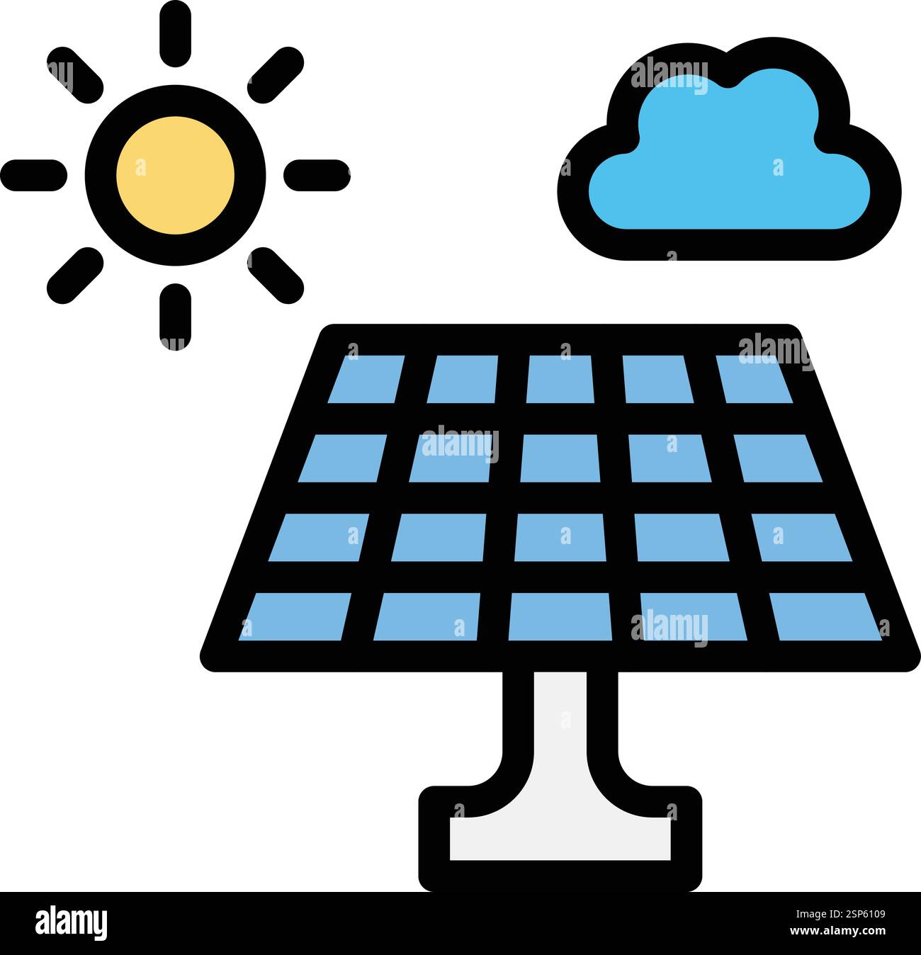 Solar panel Vector Icon Design Illustration Stock Vector Image & Art ...