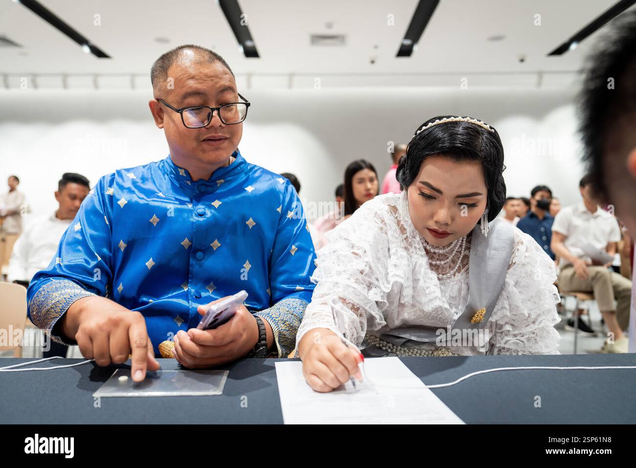 Bang Rak District, Thailand. 14th Feb, 2025. BANGKOK, THAILAND ...