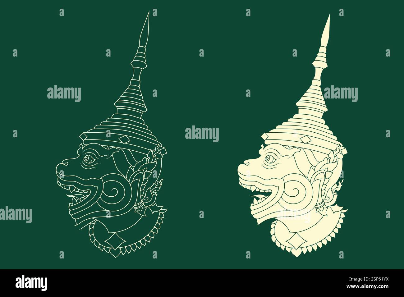 Kbach Khmer Vector, Khmer Ornament Stock Vector Image & Art - Alamy