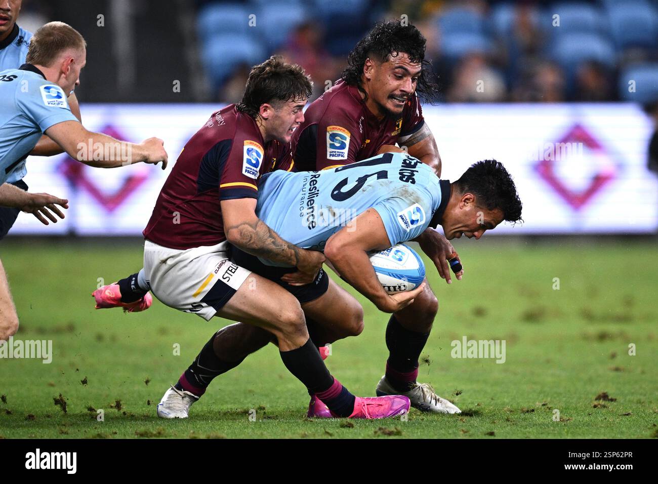 Sydney, Australia. 14th Feb, 2025. Joseph Sua'ali'i of the Waratahs is ...
