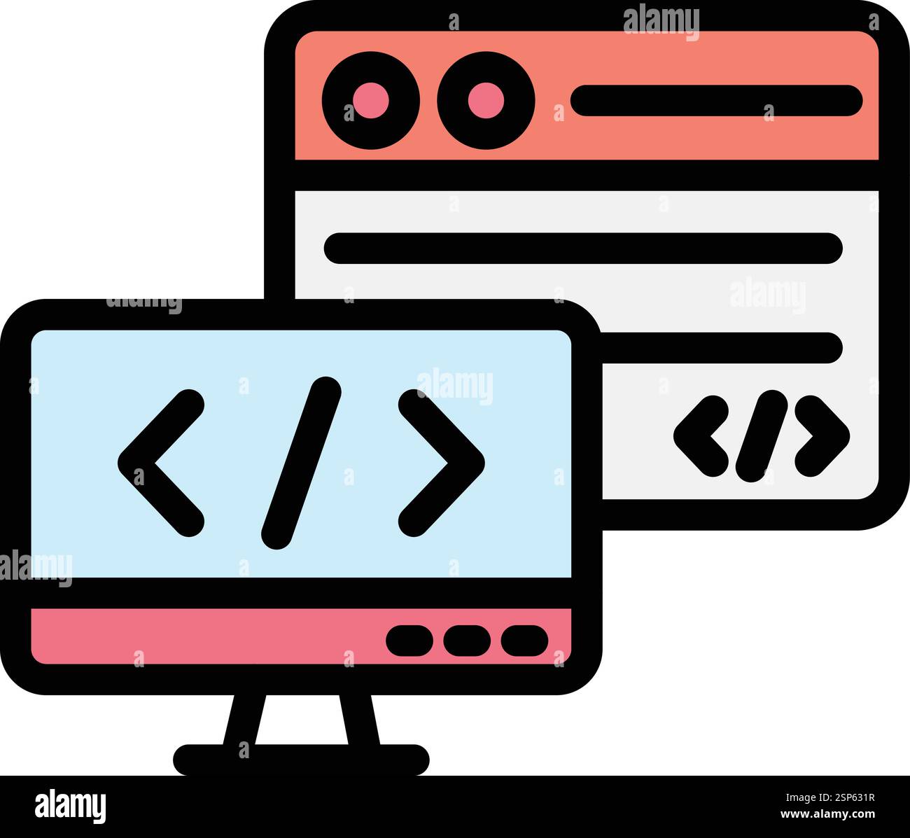 Backend Vector Icon Design Illustration Stock Vector Image & Art - Alamy