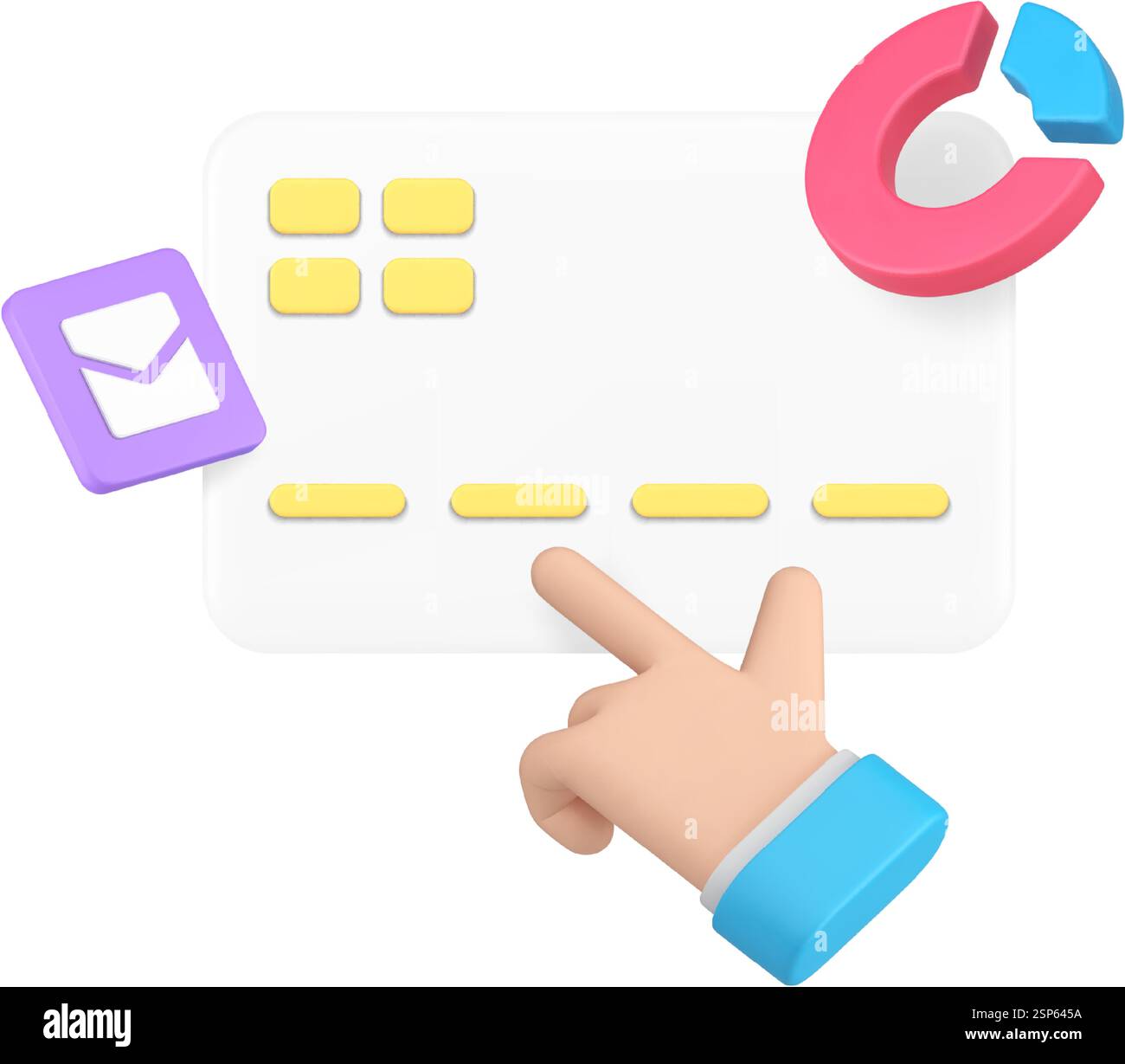 Banking account analyzing budget balance checking statistic 3d icon ...