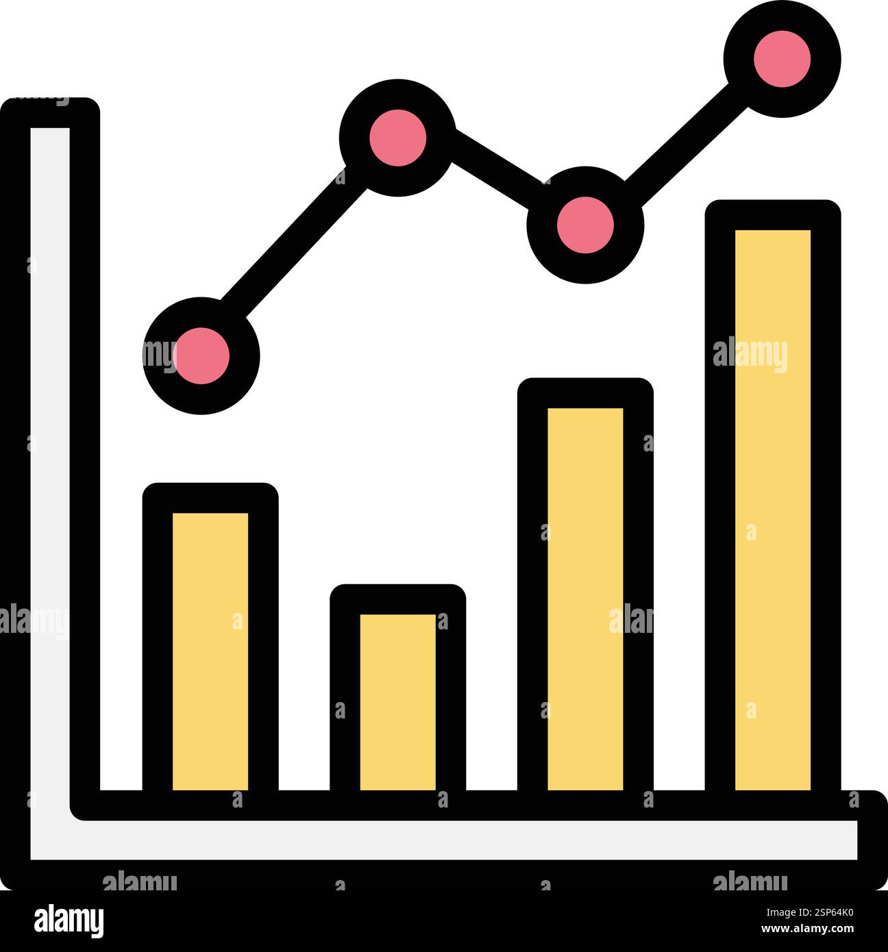 Line chart Vector Icon Design Illustration Stock Vector Image & Art - Alamy
