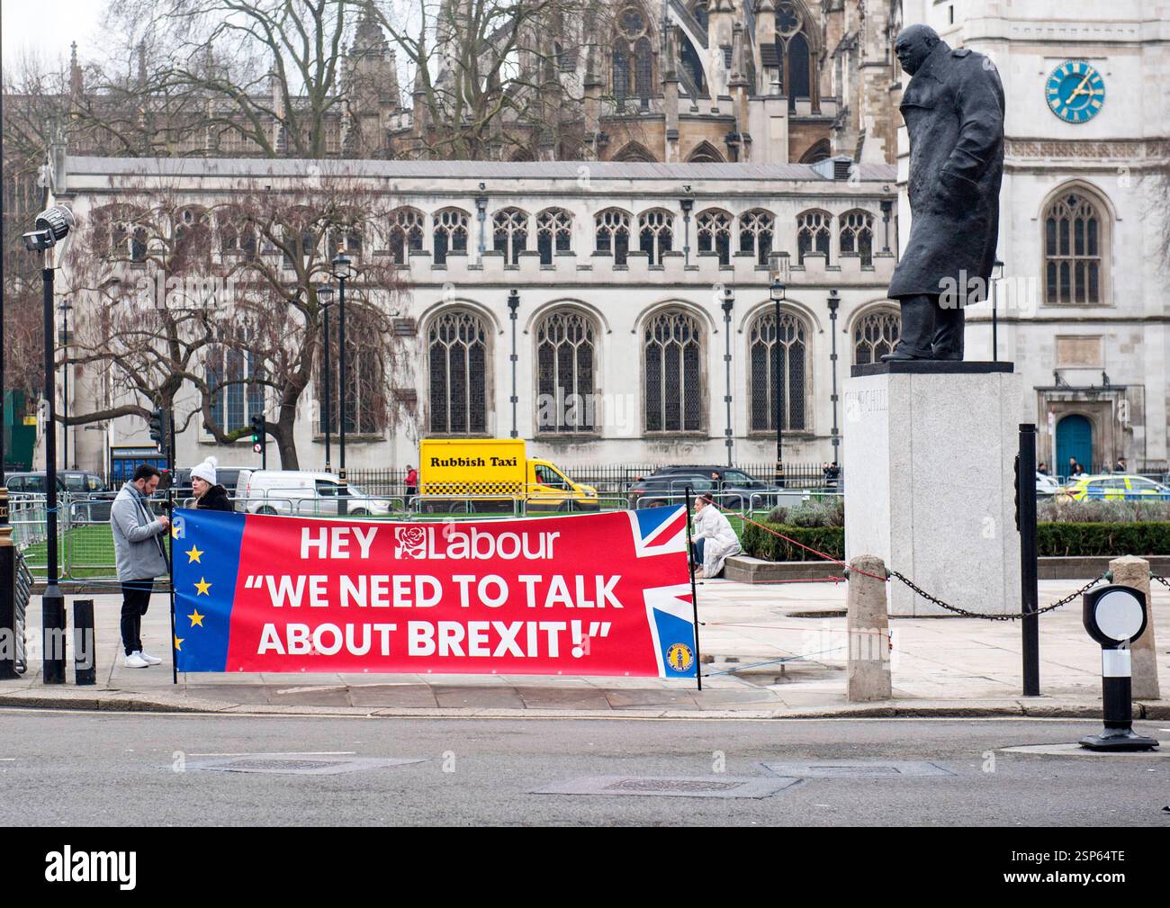London England UK 12th February 2025 Anti Brexit protestors are still ...