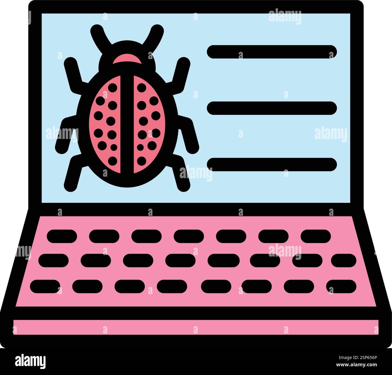 Malware outline vector icon Stock Vector Images - Alamy
