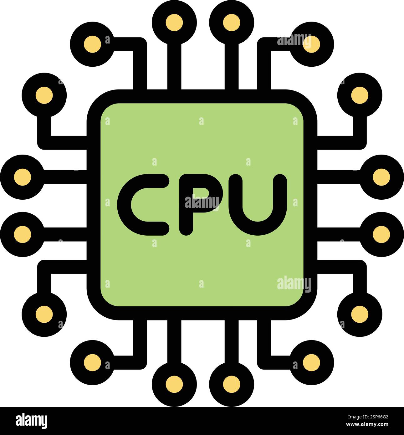 Cpu Vector Icon Design Illustration Stock Vector Image & Art - Alamy